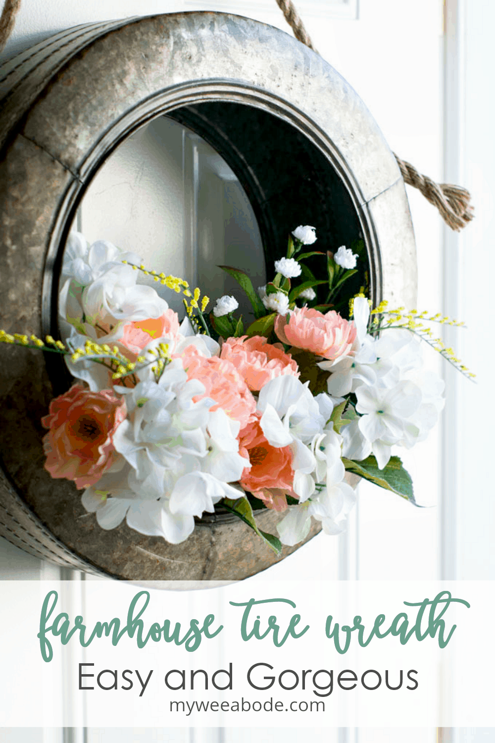 DIY Unique Spring Tire Wreath