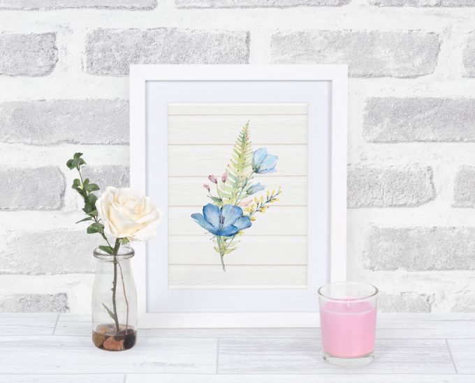 Free Spring Watercolor Wall Art Printables