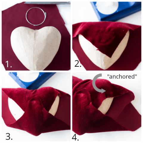 How to Make a Valentine Garland with Velvet Covered Hearts
