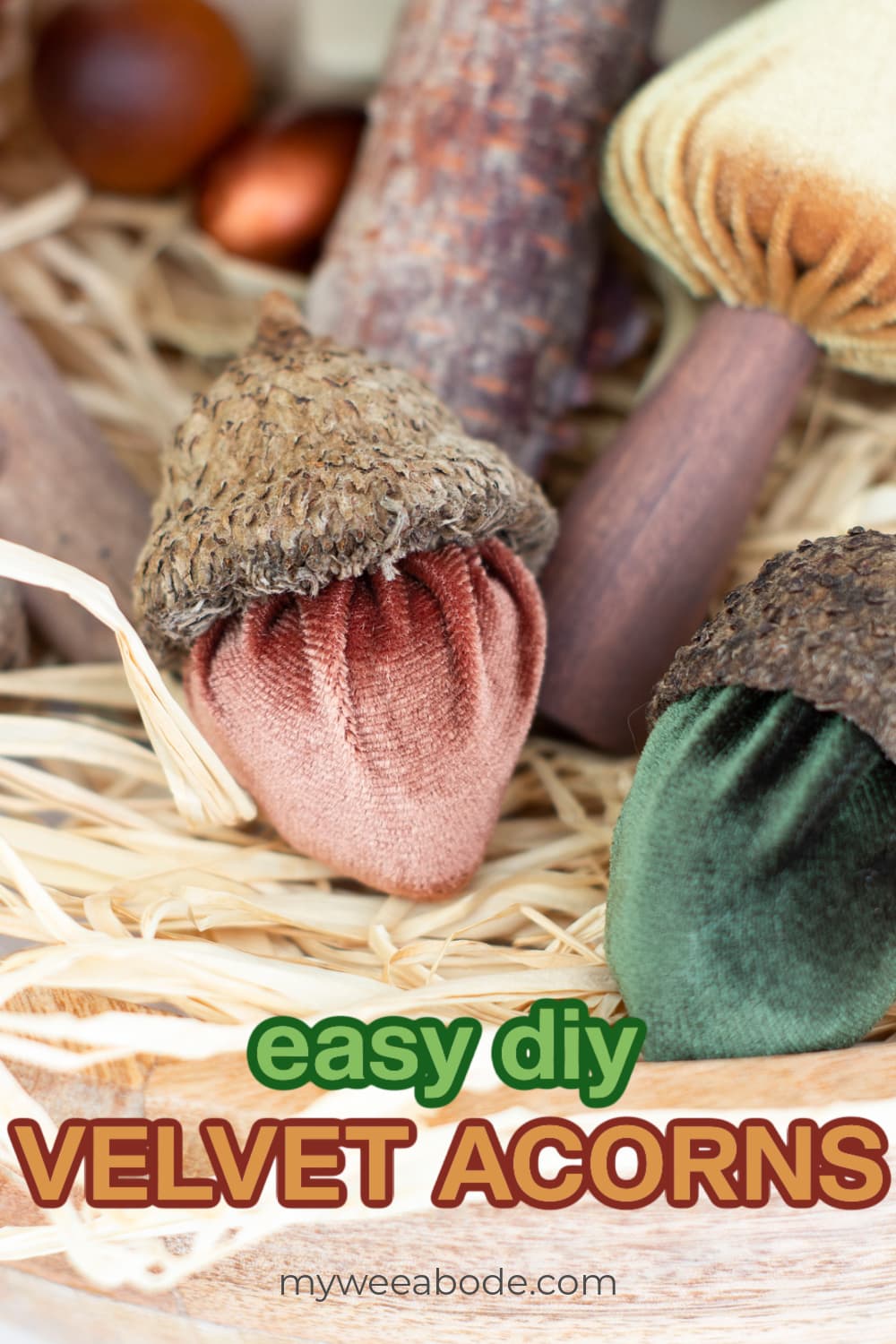 How to Make Stretch Velvet Acorns the Easy Way