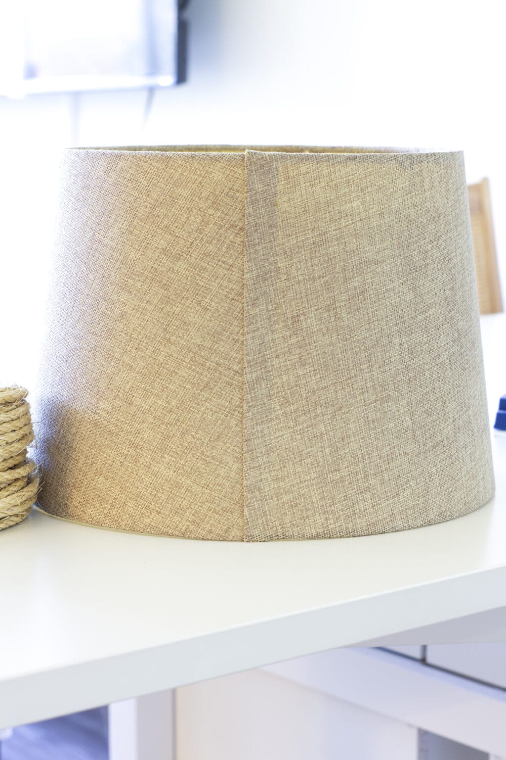 Easy DIY Woven Lamp Shade with Jute Cord